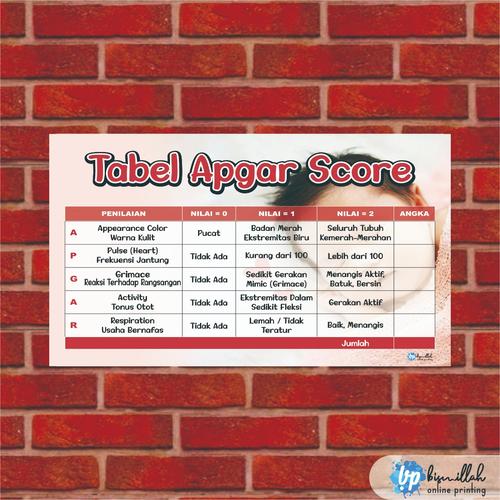 Jual Poster Tabel Apgar Score - Kota Surabaya - Bismillah Printing ...