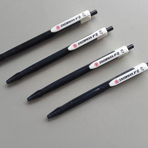 Jual Pulpen Snowman V 8 / Ballpoint Pen Snowman Terbaru / Lusin - Hitam ...