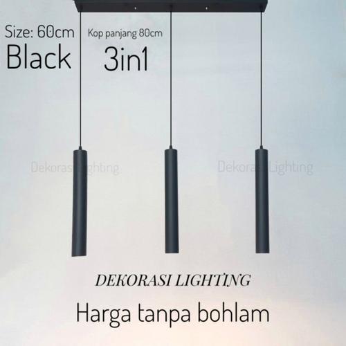 Jual Lampu gantung panjang 50cm 80cm 3in1 sorot dekorasi minimalis - Jakarta Pusat - DEKORASI ...