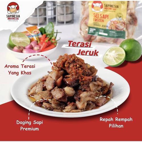 Jual Sei Sapi Sapinesia Daging Asap Beku Frozen 130 gram - Terasi Jeruk ...