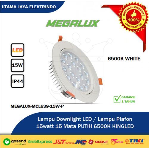 Jual Lampu LED Downlight Megalux 15 watt 15 Mata KINGLED - Putih 6500K - Jakarta Barat - Utama ...