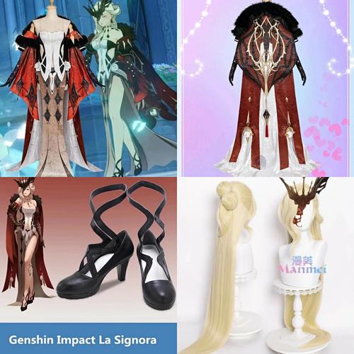 Jual READY La Signora Costume wig shoes Cosplay Genshin - Kab. Bogor ...