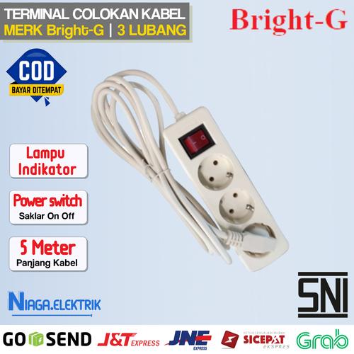 Jual Colokan Listrik kabel panjang 3 lubang - steker colokan saklar 5 ...