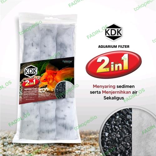Jual Karbon Aktif + Busa Dacron Filter Aquarium Penjernih Air 2 in 1 ...