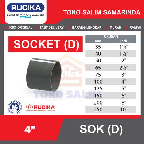 Jual Socket / Sok Sambungan Lurus 4" D JIS Rucika - Kota Samarinda ...