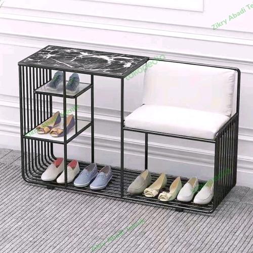Jual Rak sepatu susun rak sendal tempat sepatu rak besi sepatu ...