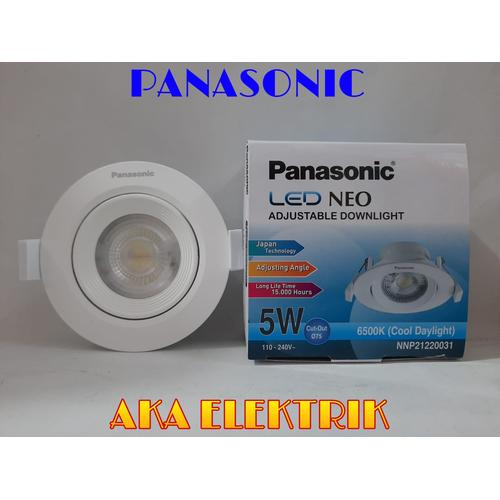 Jual Lampu Led Panasonic Adjustable Downlight 5 Watt NNP21220/NNP21200 ...
