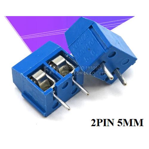 Jual Terminal Blok PCB Block KF-301 2P 5mm konektor Terminal screw BIRU ...