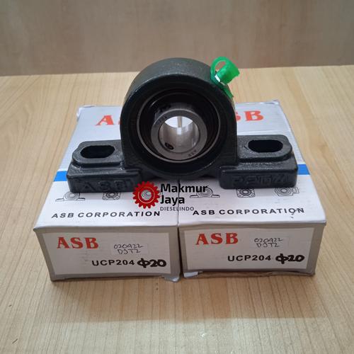 Jual pillow block bearing klaker laker duduk UCP 204 - 20 as 20 mm merk ASB - Kota Madiun ...