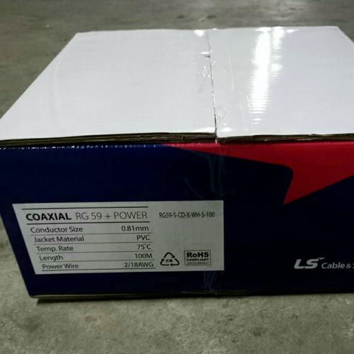 Jual LS coaxial Cable RG59 CCTV + Power / Kabel CctV 100Mtr - Jakarta ...