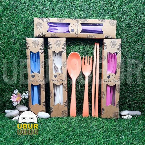 Promo Souvenir Travel Set Sendok Garpu Sumpit Kemasan Box Sovenir ...