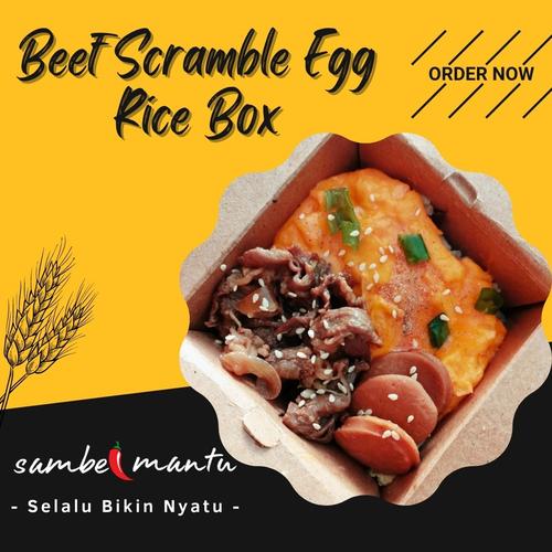 Jual US Beef Yakiniku Scrambled Egg Rice Box | Beef Slice | Daging Sapi ...