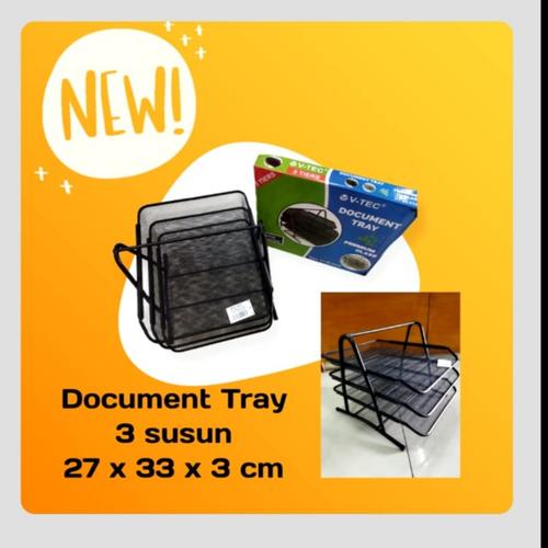 Jual Document Tray 3 Tier / Rak Susun Besi / Bak Surat 3 Susun VTec-BS ...