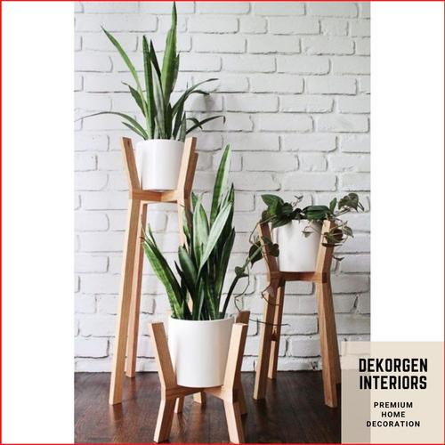 Jual Standing Planter Rak Tanaman Kayu Alas Pot Kayu Standing Pot Kayu ...