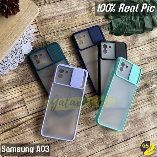 Jual SAMSUNG A03 / A03 Core 2022 SLIDE CASE PROTECTION CAMERA MATTE ...