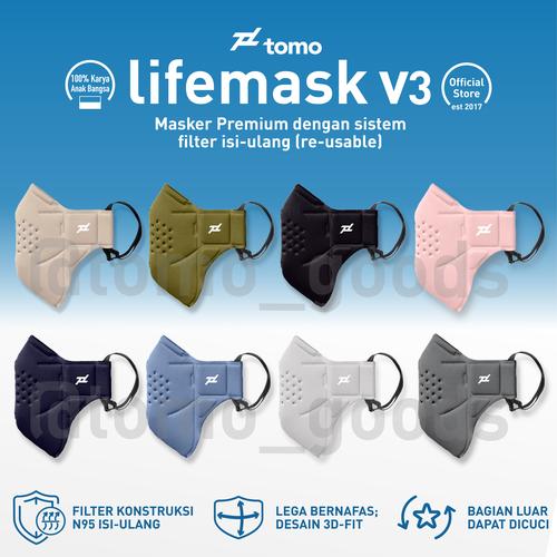 Jual Tomo Lifemask Official / Masker Anti Polusi - Army Green, Medium - Jakarta Timur - Tomo ...
