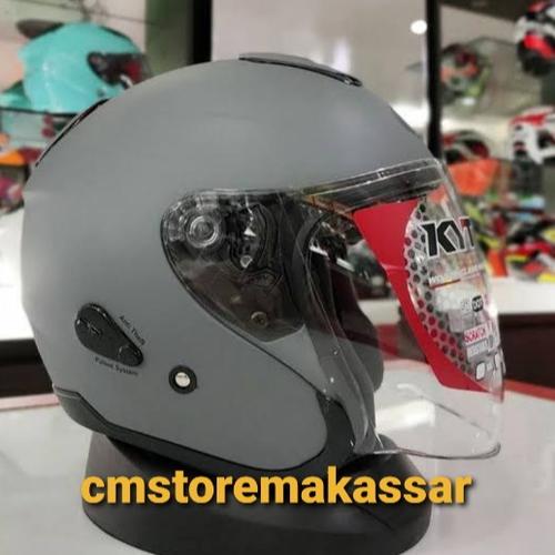 Jual Helm KYT Kyoto R Solid Gorilla Gray Doff SNI DOT Abu Abu Doff ...