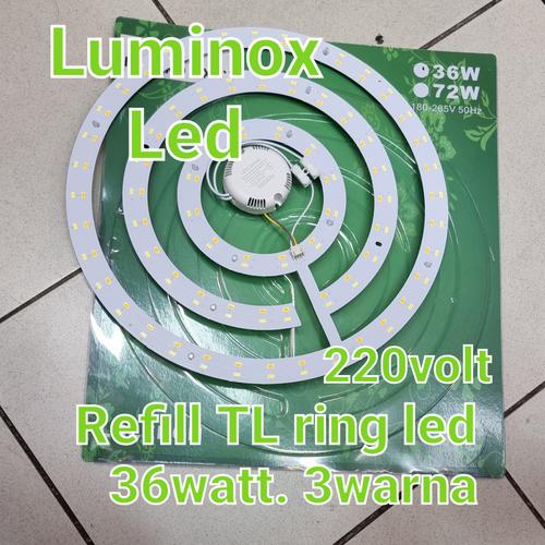 Jual refill led plafon 3warna 36w 36watt module tl ring led 3 warna 36 ...