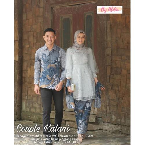 Jual Batik Couple Kebaya Brokat Mix Tile & Payet Couple Kalani Tunik ...