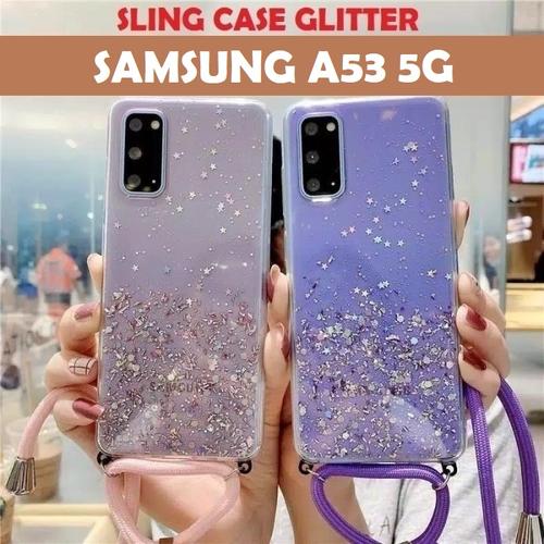 Jual SAMSUNG A53 5G SLING CASE TALI GLITTER SOFT CASING SILICONE COVER ...