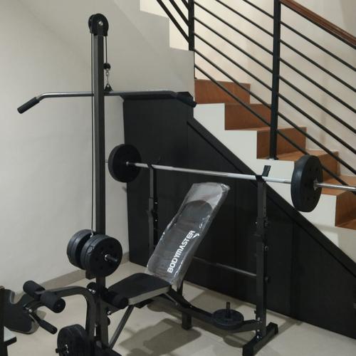 Jual Bench press Lat pull down multifungsi plus beban stik Alat fitness ...
