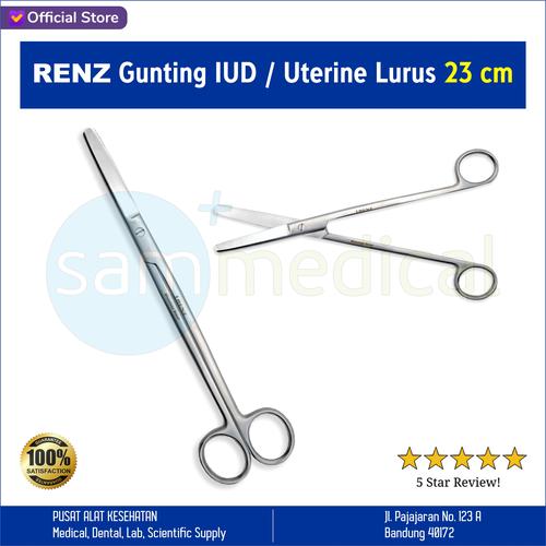 Jual Renz Gunting IUD / Uterine Scissors Lurus 23cm - Kota Bandung ...