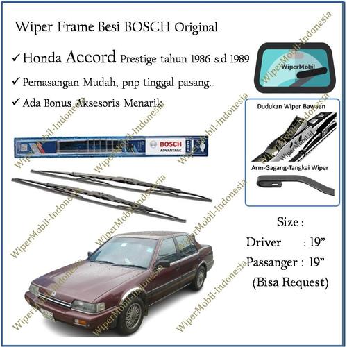 Jual Wiper Rangka Besi Kaca Mobil Honda Accord Prestige 1986 1987 1988 ...