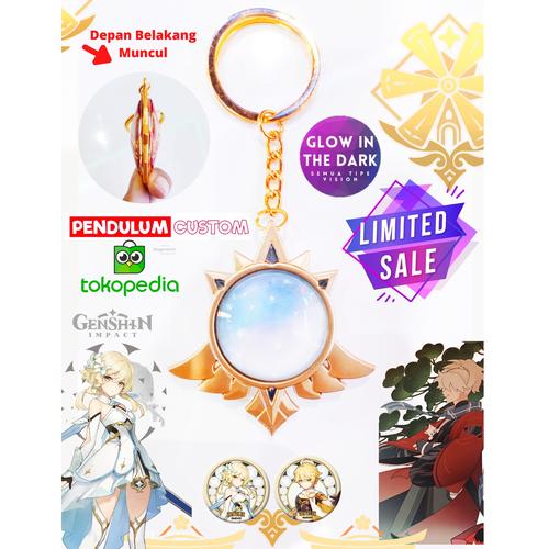 Promo Vision Genshin Impact Gantungan kunci Metal Acrylic Premium ...