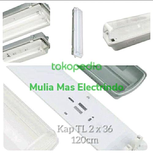 Jual kap lampu tl waterproof 2x36 /kap lampu waterproof 2x36 outdoor ...
