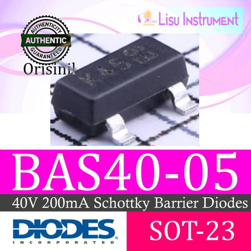 Jual BAS40 K45 BAS40-05 40V 200mA Schottky Barrier Diodes SOT-23 Diodes Inc - Kota Depok - Lisu ...