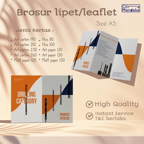 Jual Cetak Brosur Lipat A5 | Leaflet - Jakarta Pusat - Citra Mandaka | Tokopedia