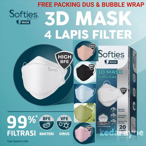 Jual Masker Softies Surgical 3D 4ply KF94 isi 20 pcs - Japanese - Kota ...