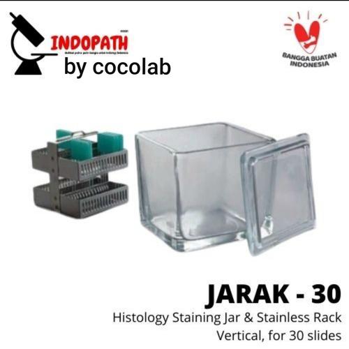 Jual INDOPATH, Staining Jar & Stainless Rack, Vertical, 30 slides ...