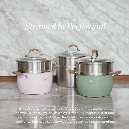 Jual Pastel color Steamer Nuclad cookware Panci kukus estetik sus 304 ...
