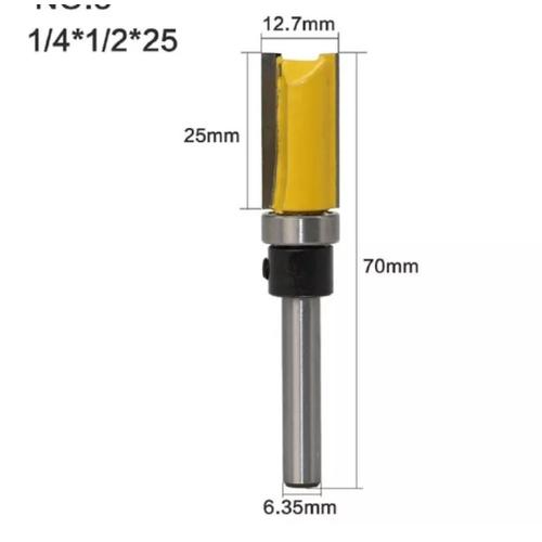 Jual Mata Router Bit 1 Per 4 Inchi Shank 6.35 Mm Flush Trim hpl - Kab ...