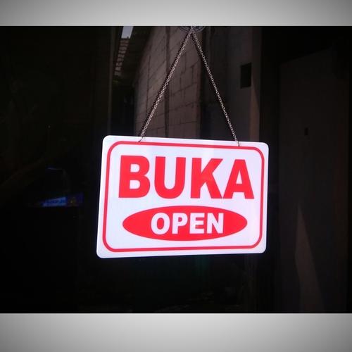 Jual Acrylic sign board Buka / Tutup, Akrilik Sign Buka / Tutup - Kota ...