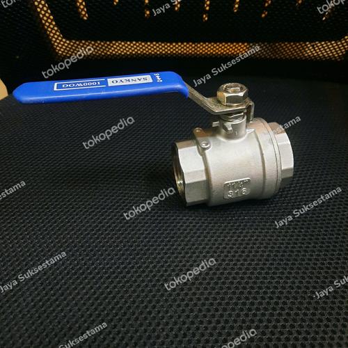 Jual Ball Valve 2pc 1" inch Stainless SS 316 / Kran Air 1 Inch Sankyo ...
