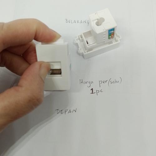 Jual MODUL LAN DATA CAT6 COCOK DI FRAME OUTLET STOP KONTAK PANASONIC ...
