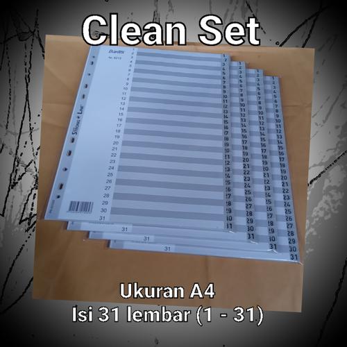 Jual DIVIDER/KERTAS PEMBATA A4 BANTEX (pembatas tanggal 1 sampai 31 ...