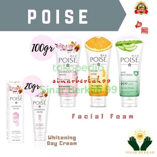 Jual Poise Luminous White Whitening Facial Foam 100 Gram / Day Cream 20 ...
