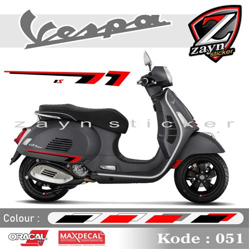 Jual STIKER LIST CUTTING STICKER STRIPING VESPA GTS SUPER SPORT 150 051 ...