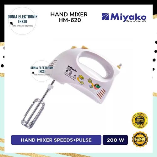 Jual MIYAKO HAND MIXER HM620 HM 620 PUTIH 190 WATT MIXER TANGAN MIYAKO ...