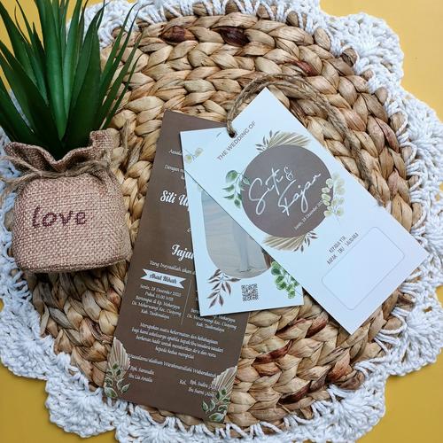Jual Undangan Simple elegan / Undangan hang tag (vit.04) - Kab ...
