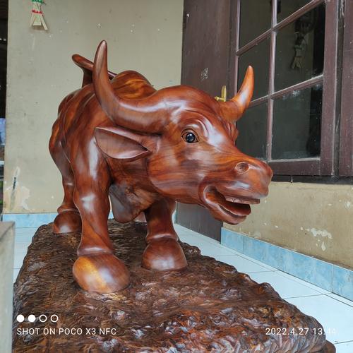 Jual PATUNG BANTENG KAYU - PATUNG BULK KAYU - PATUNG SAPI - Kab ...