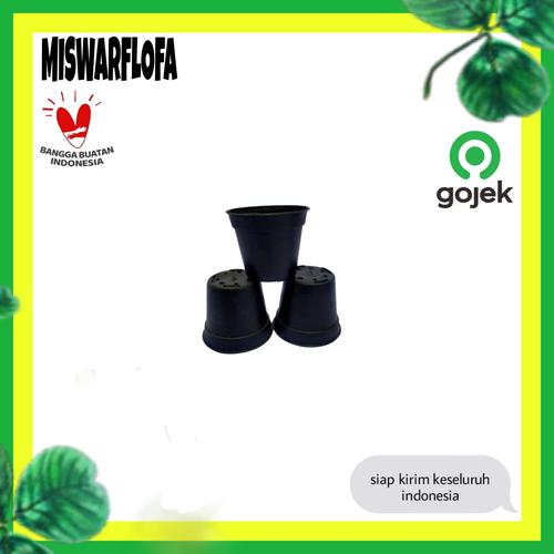Jual pot Hitam Tebal Ukuran 20cm / Pot bunga plastik / pot Tanaman ...