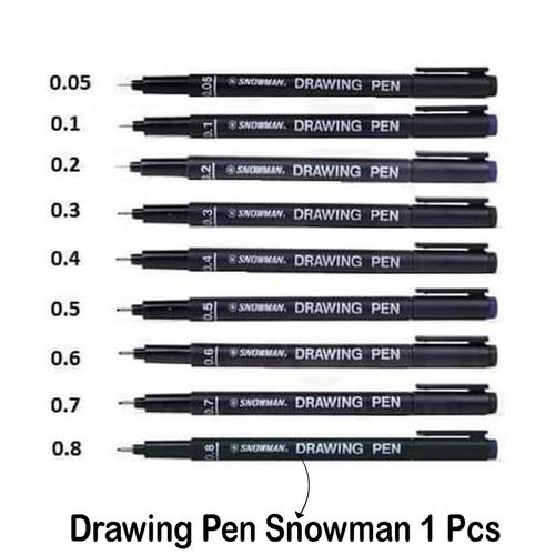 Jual pulpen gel drawing pen snowman pena - 1 pcs - Kab. Tangerang ...