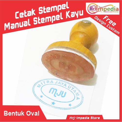 Jual Cetak Stempel Kayu Bentuk Oval | Cetak Stempel Kayu Design Custom ...