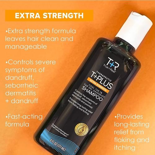 Jual True+Real Therapeutic T+plus Tar Gel Dandruff Shampoo CoalTar 1% ...