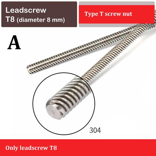 Jual Leadscrew T8 Lead screw T8 750mm pitch 2 lead 8 (4-start) 3D ...