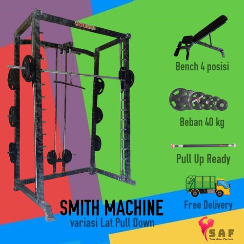 Jual Alat Fitness Smith Machine + Beban 40 kg (Tanpa Bench) - Kota ...